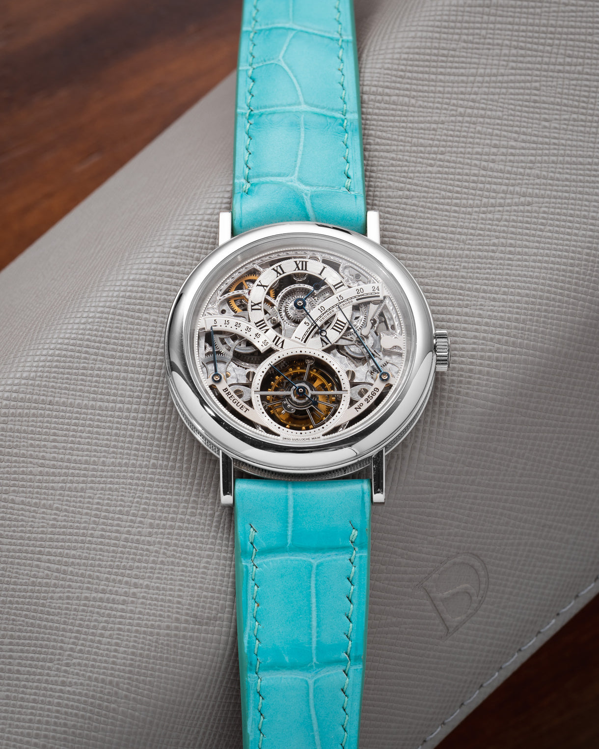 Matte Turquoise Alligator Signature Strap - Handcrafted Leather Watch ...