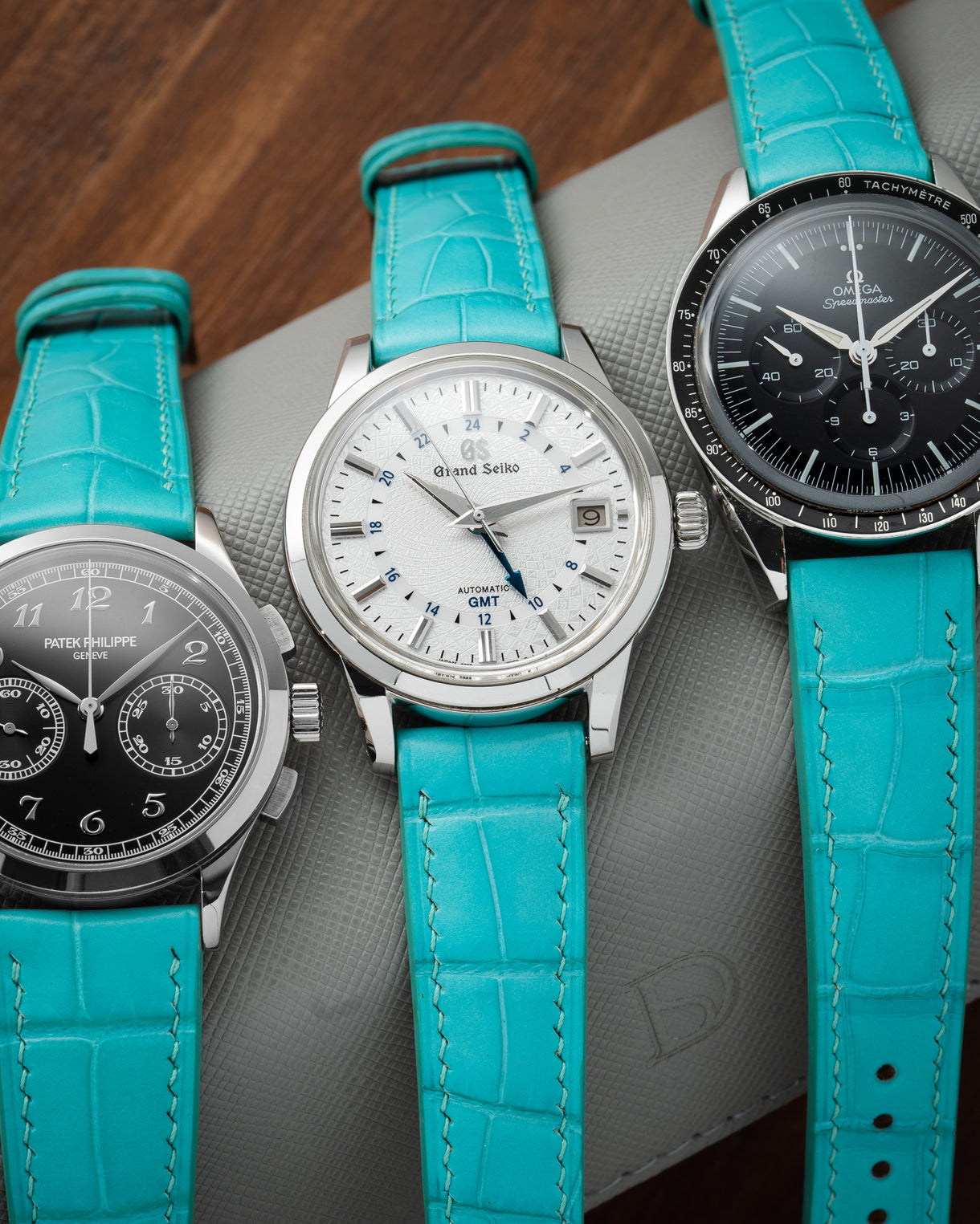 Matte Turquoise Alligator Signature Strap - Handcrafted Leather Watch ...