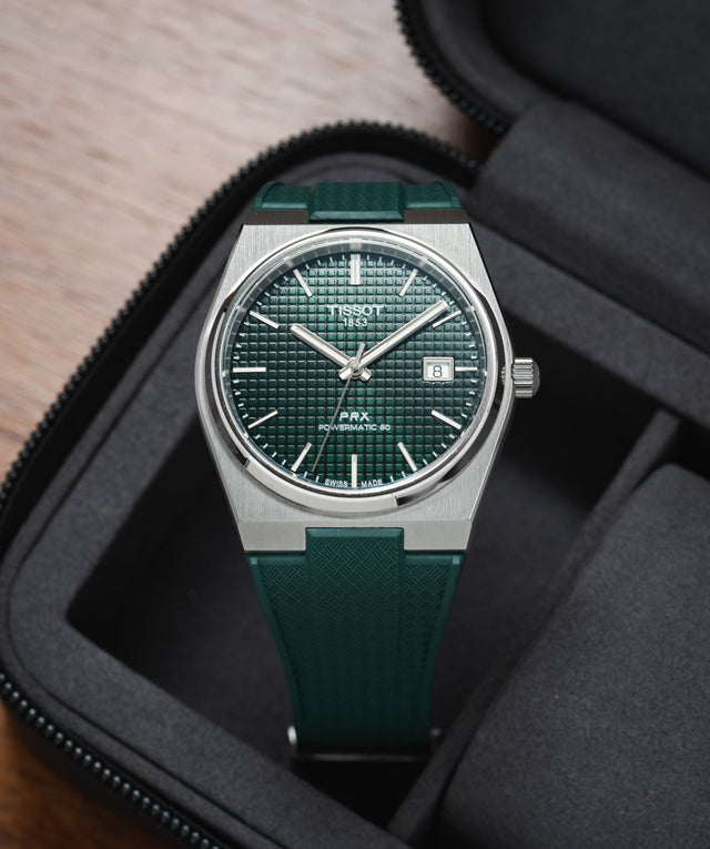 Emerald Green CTS Rubber Strap for Tissot PRX – Delugs