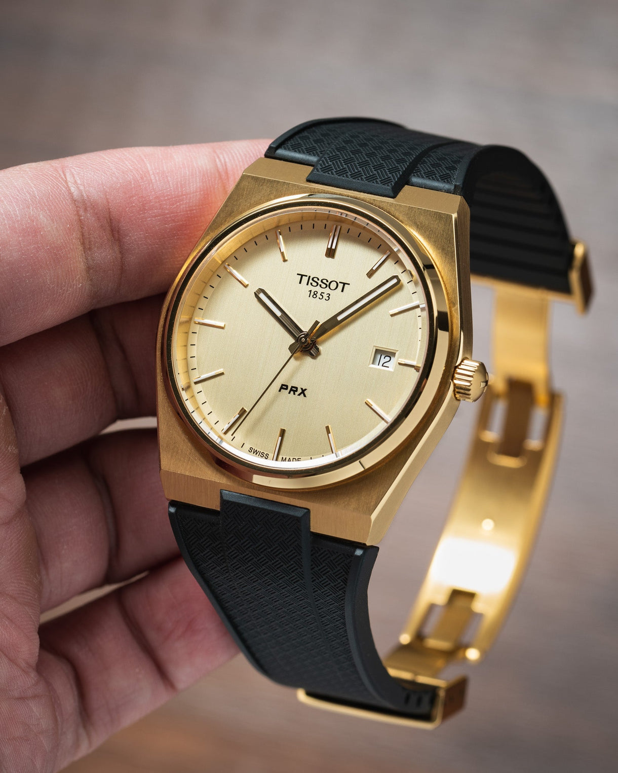 Black CTS Rubber Strap for Tissot PRX – Delugs