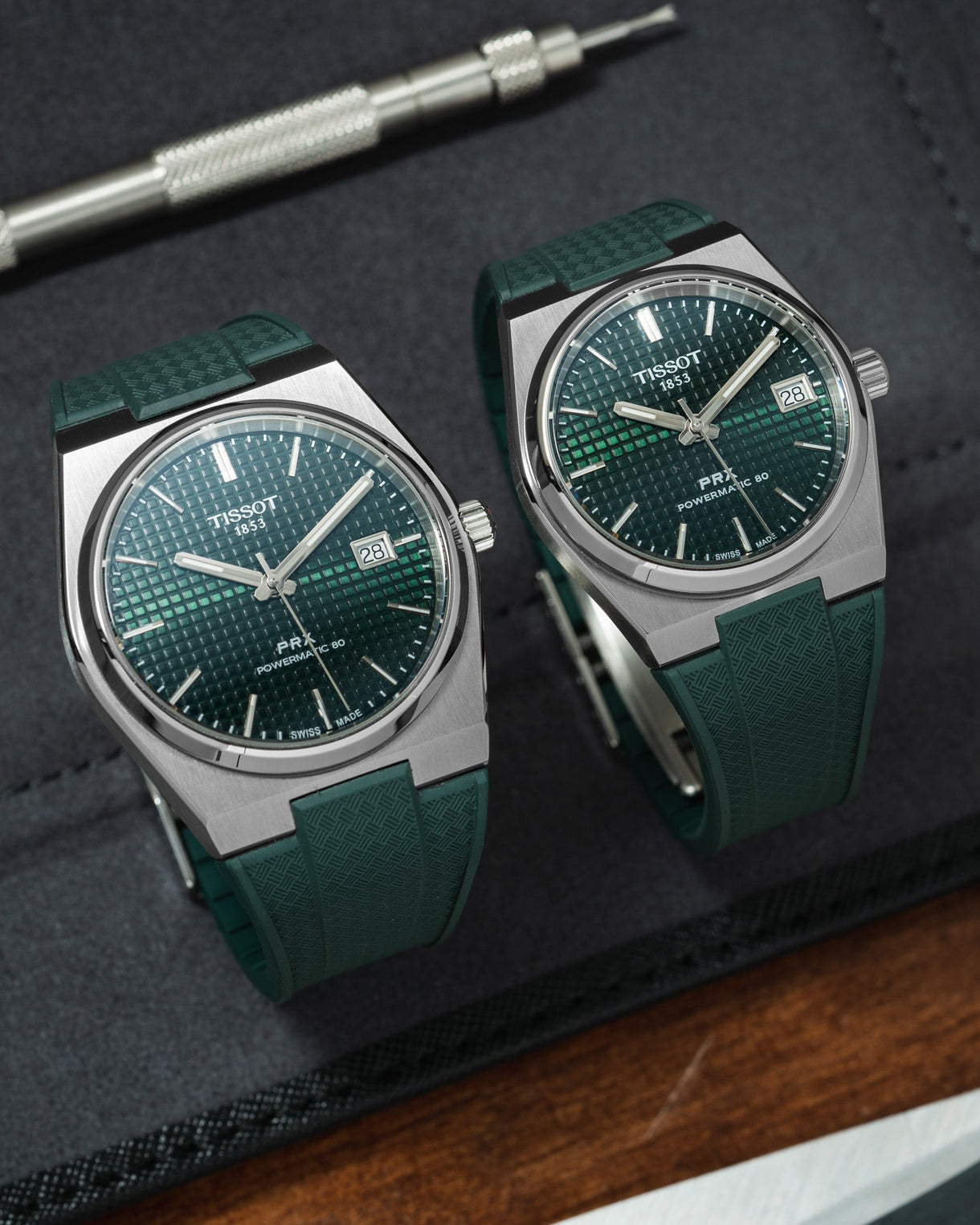 Emerald Green CTS Rubber Strap for Tissot PRX – Delugs