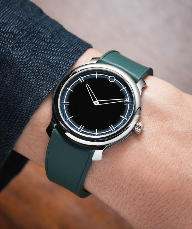 Emerald Green Curved CTS Rubber Strap - Rubber Watch Strap · 20mm | Delugs
