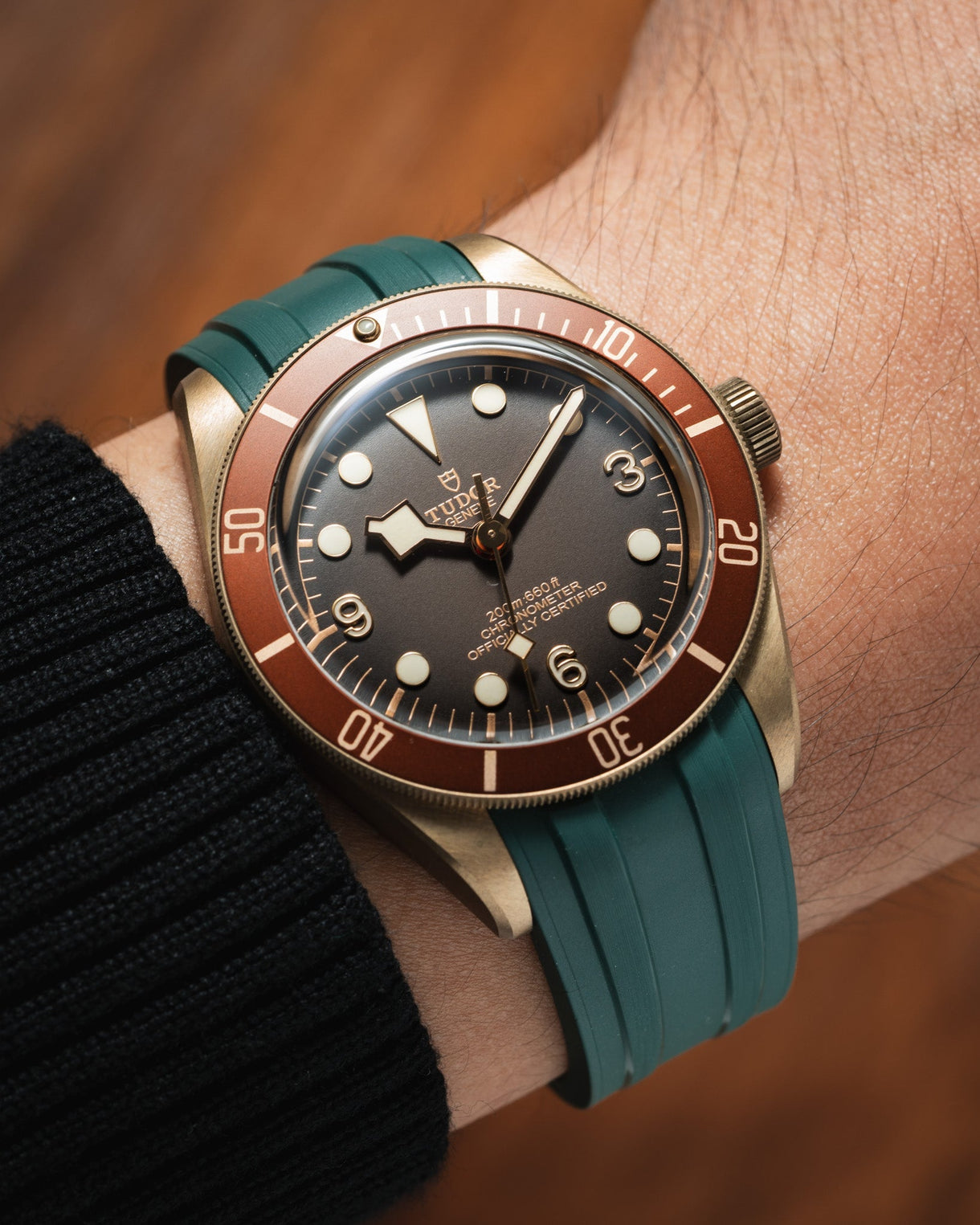 Emerald Green CTS Rubber Strap for Tudor BB58 – Delugs