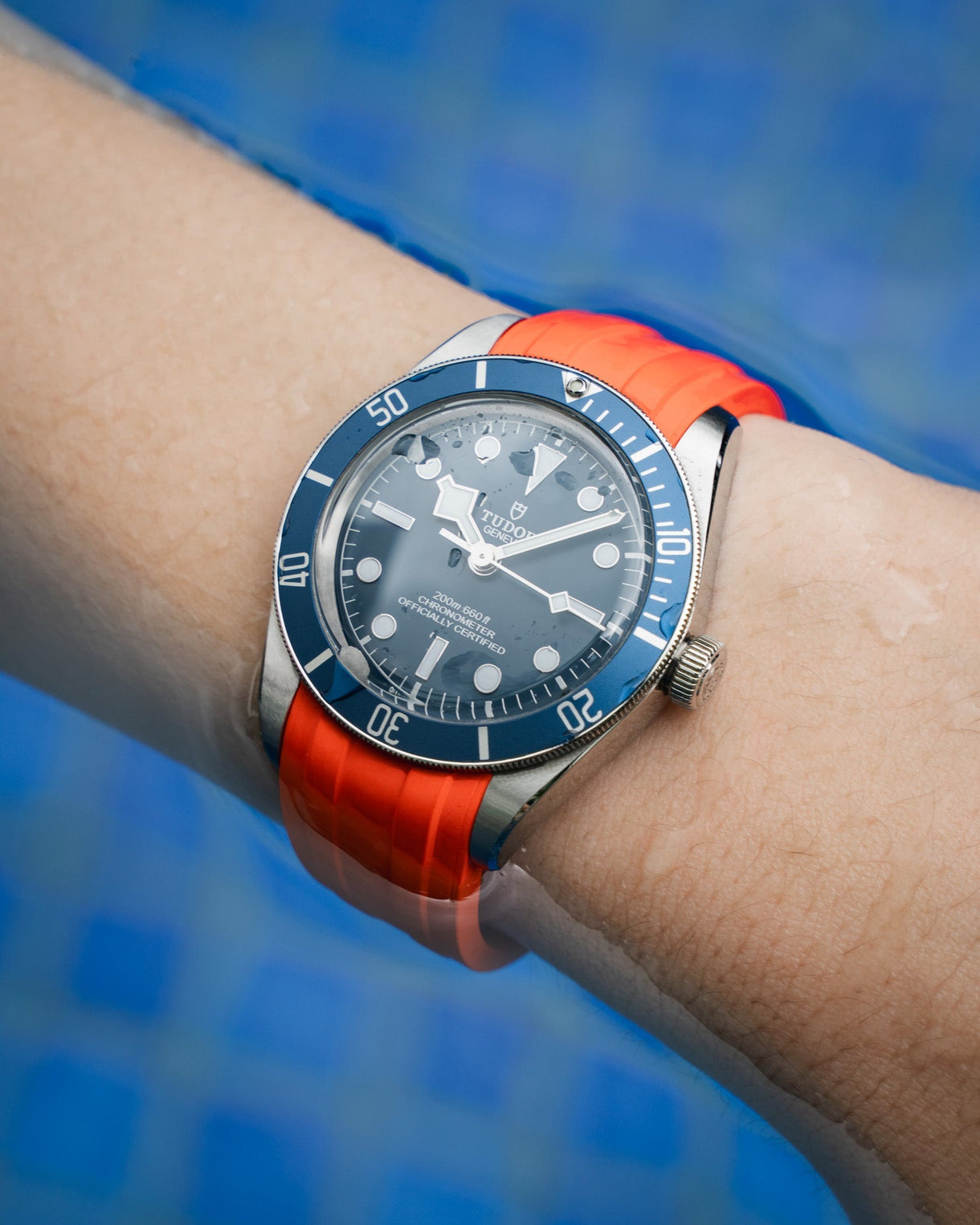 Orange CTS Rubber Strap for Tudor BB58 – Delugs