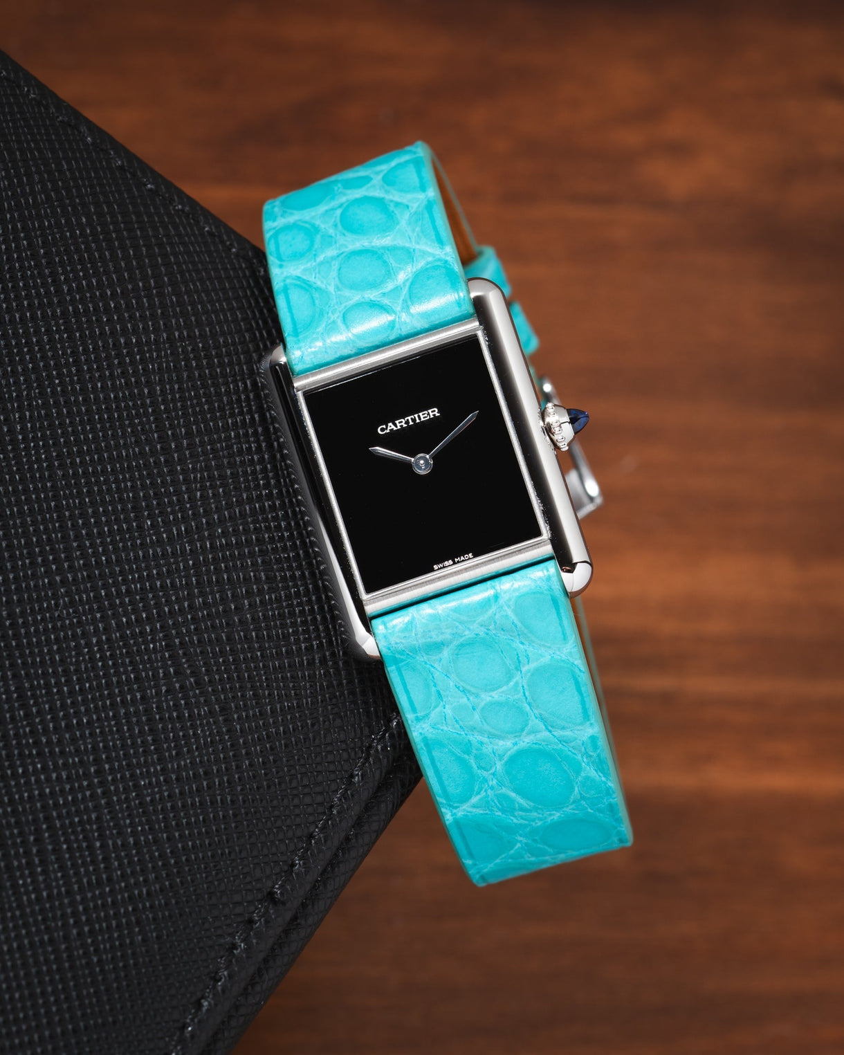 Matte Turquoise Alligator Flank Stitchless Strap - Handcrafted Leather ...