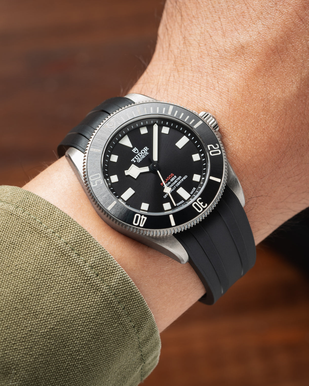 Black CTS Rubber Strap for Tudor Pelagos 39 – Delugs