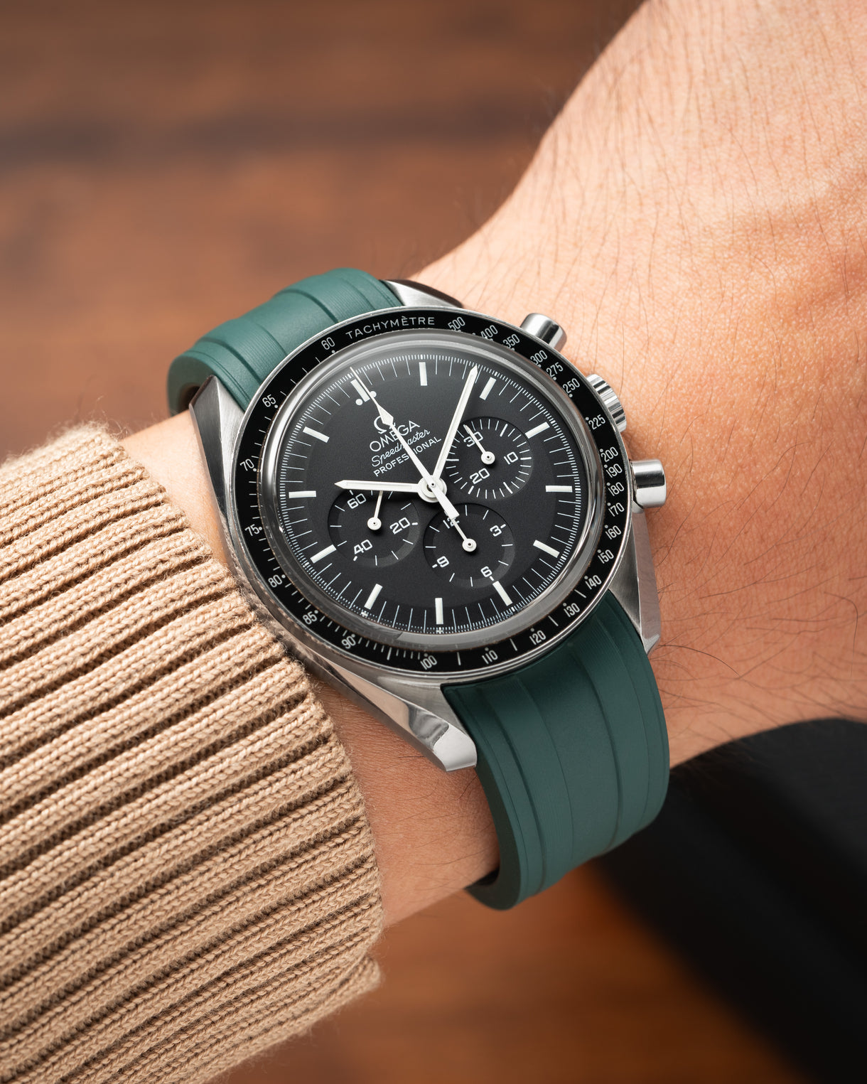Emerald Green CTS Rubber Strap for Omega Speedmaster – Delugs