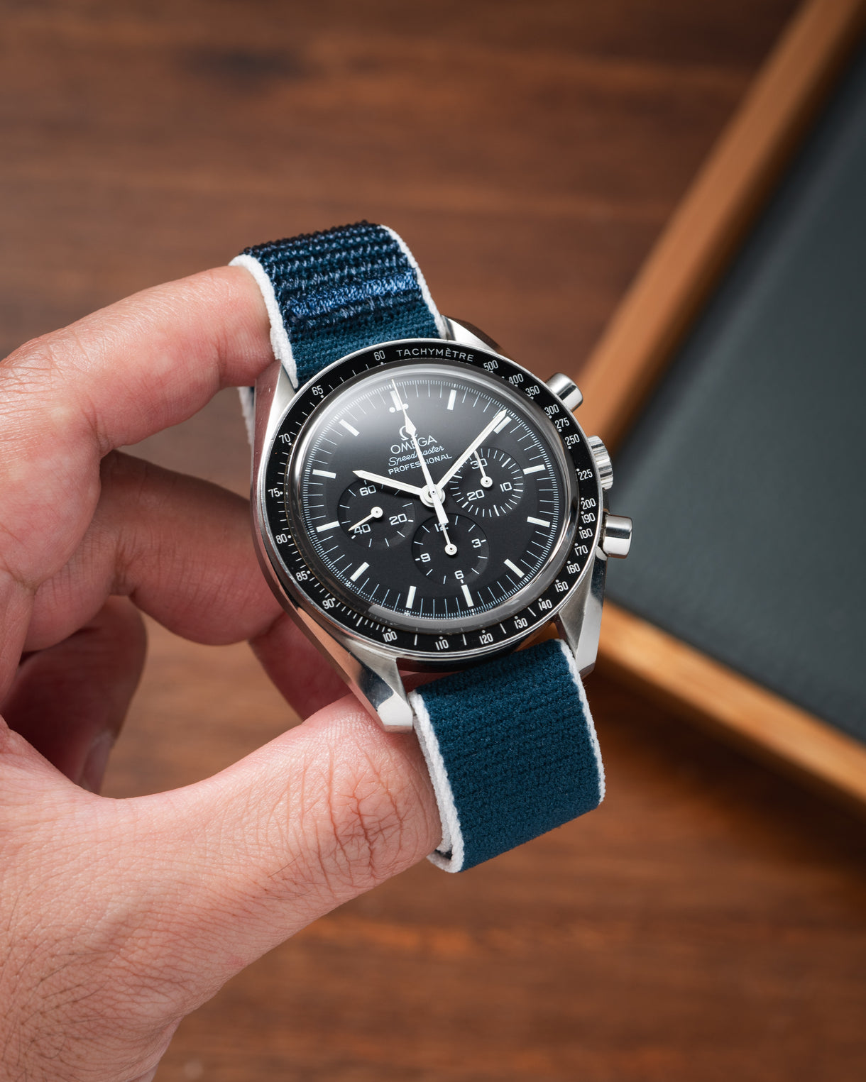 Delcro Navy/White - Fabric Watch Strap | Delugs
