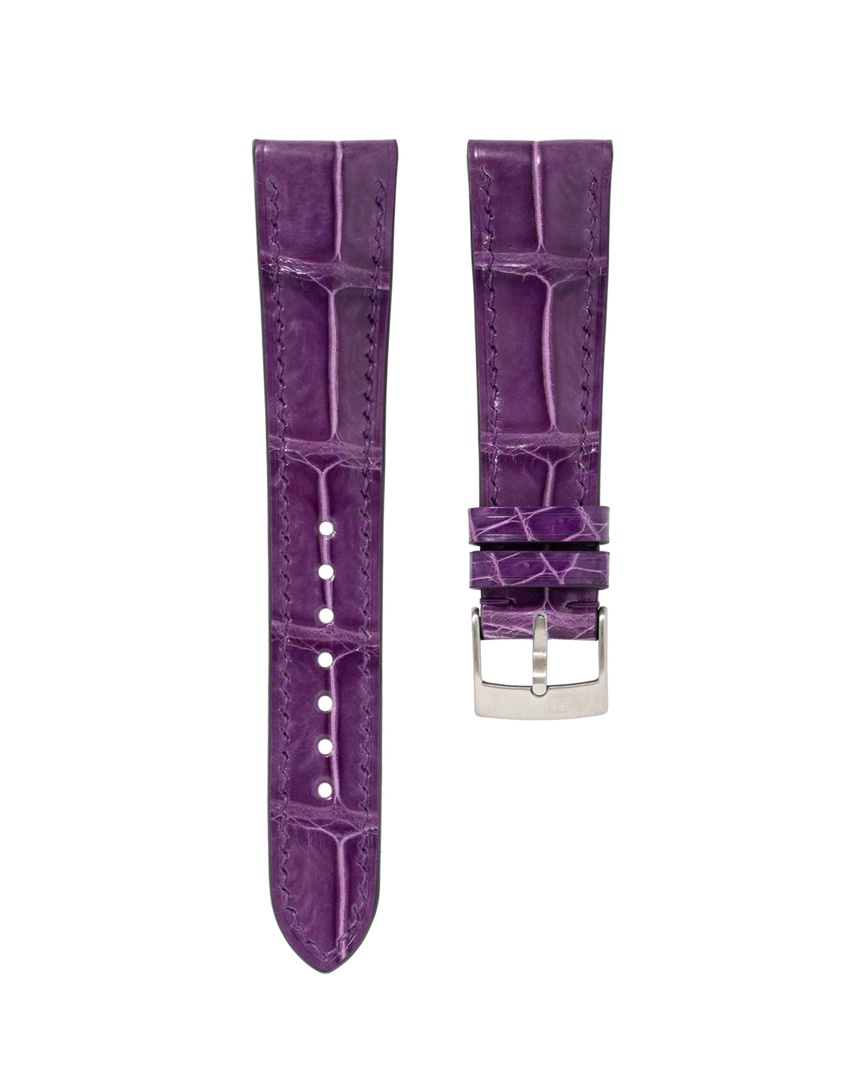 Glossy Purple Crocodile Signature Strap – Delugs