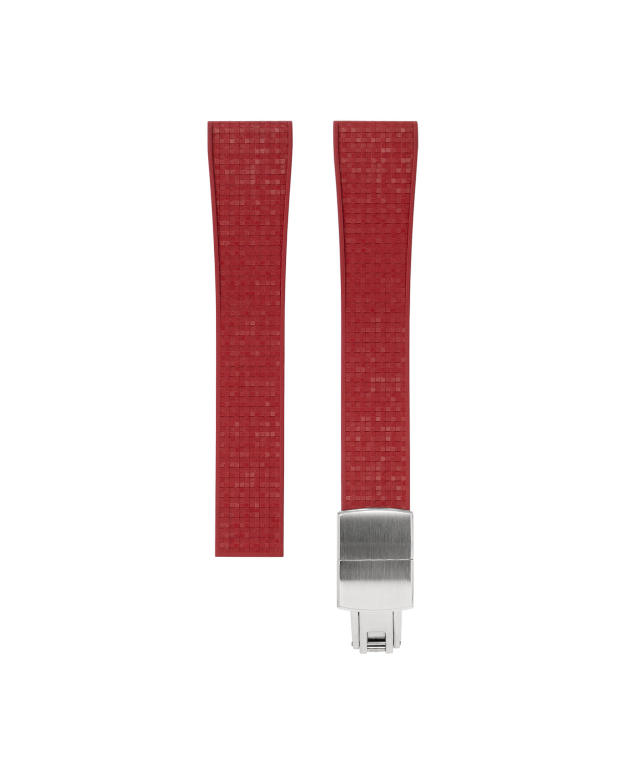 Red Mosaic CTS Rubber Strap - Rubber Watch Strap · 18-22mm | Delugs