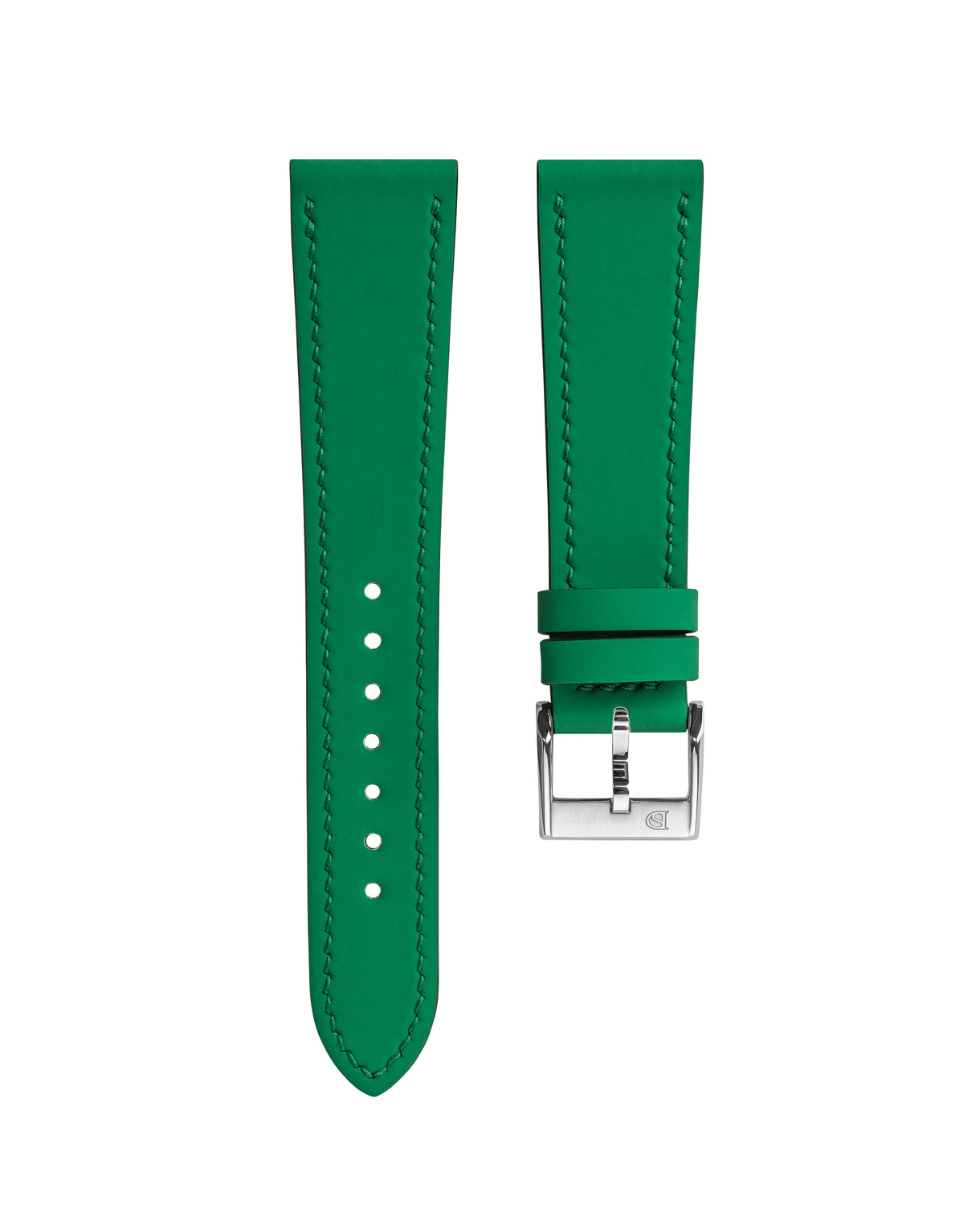 Kelly Green Rubberised Leather (Smooth) Slim Strap - Handcrafted ...