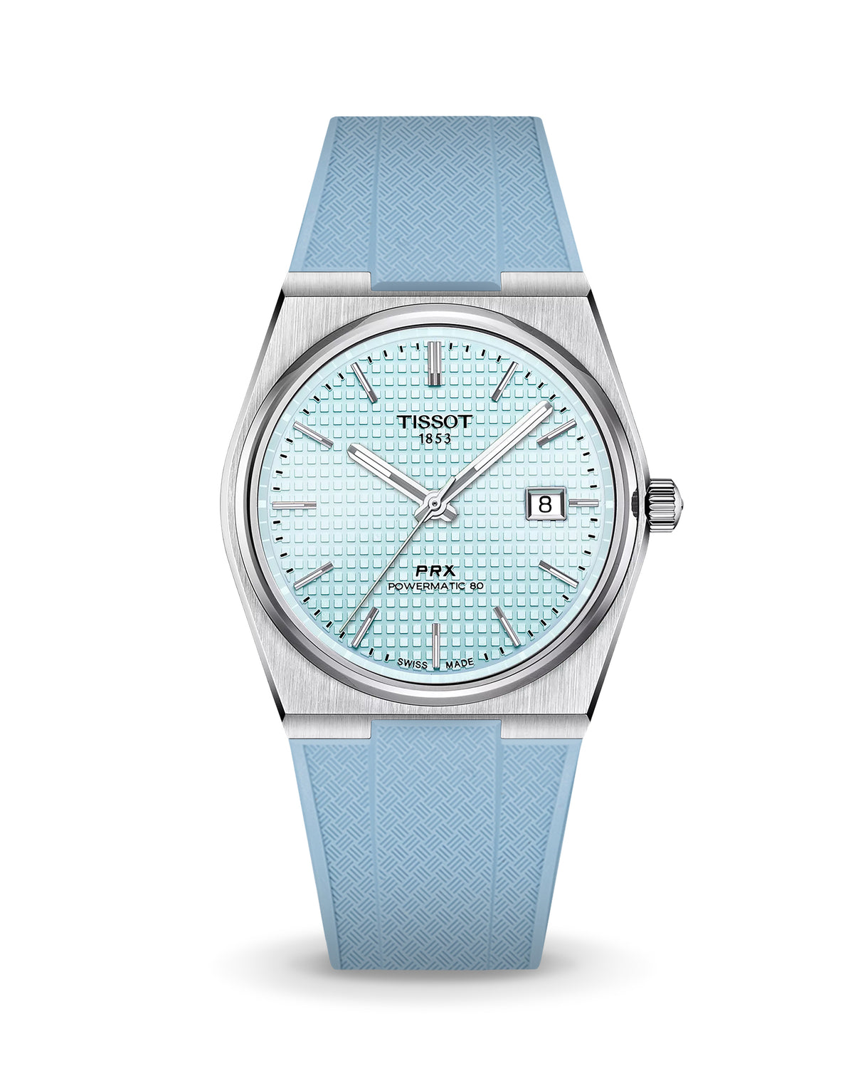 Baby Blue CTS Rubber Strap for Tissot PRX - Rubber Watch Strap | Delugs