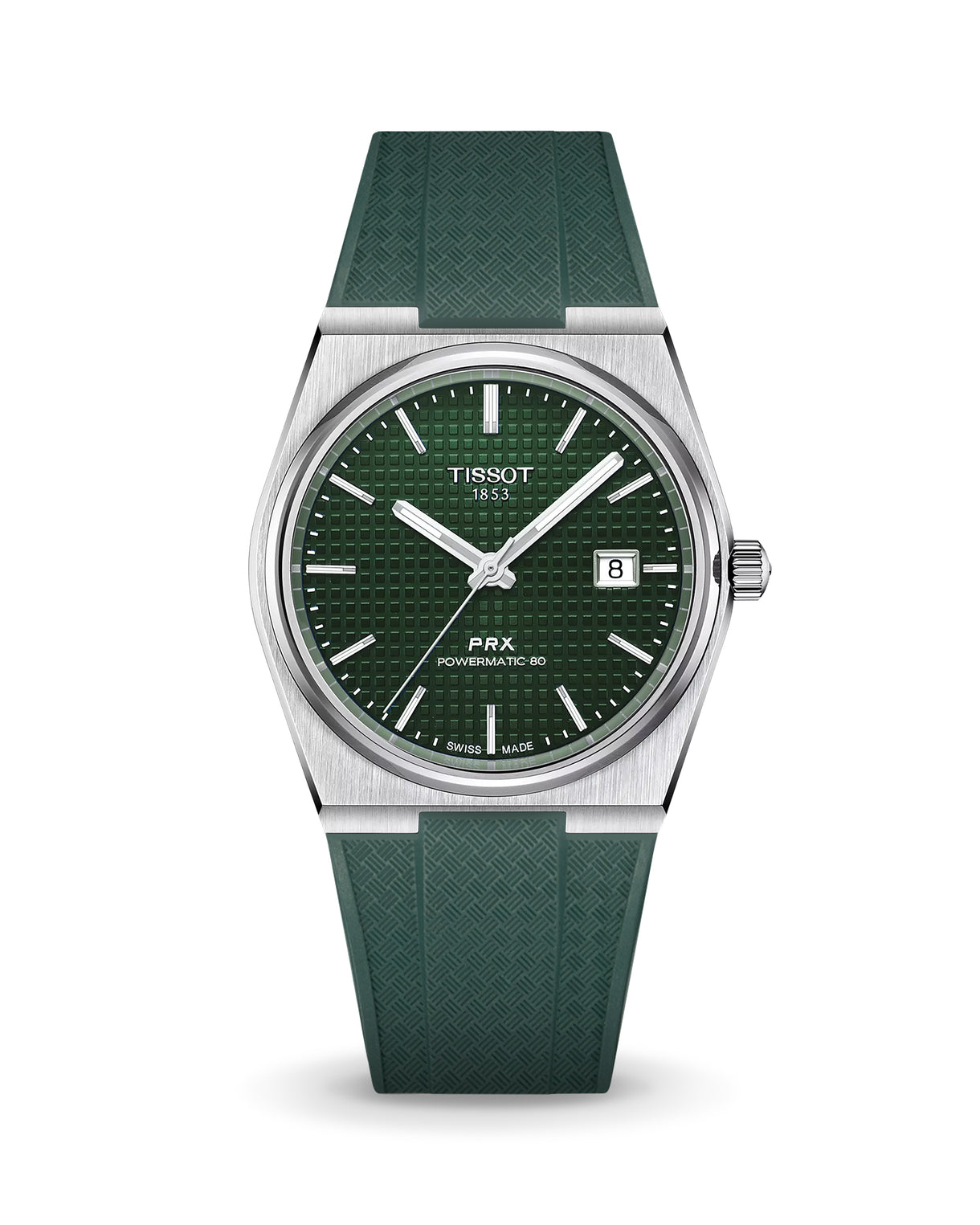 Emerald Green CTS Rubber Strap for Tissot PRX - Rubber Watch Strap | Delugs