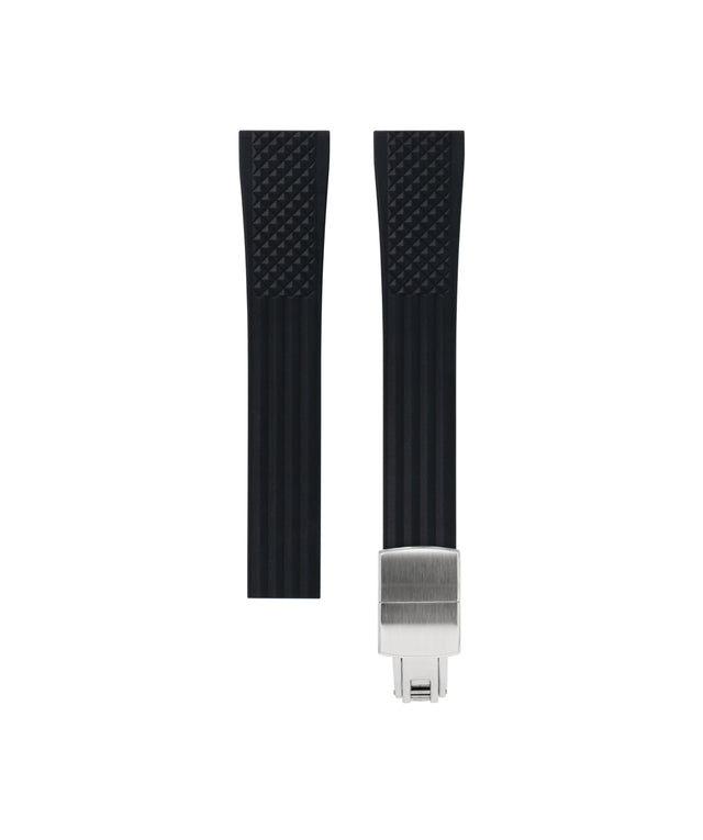 Black Waffle CTS Rubber Strap - Rubber Watch Strap · 18-22mm | Delugs